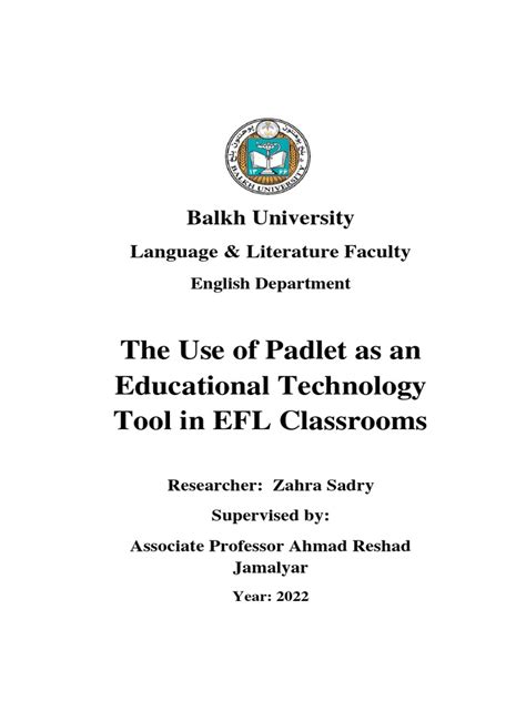 The Use Of Padlet As An Educational Technology Download Free Pdf