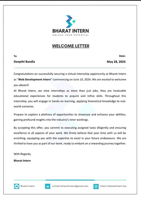 Deepthi Bandla On Linkedin Bharat Intern