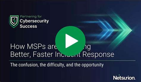 Video How Msps Are Delivering Better Faster Incident Response
