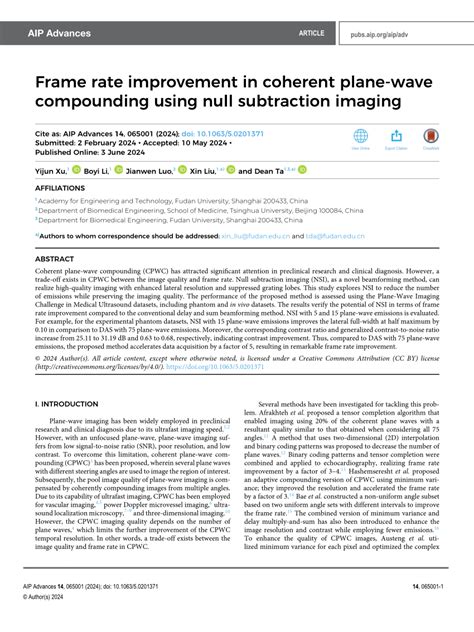 Pdf Frame Rate Improvement In Coherent Plane Wave Compounding Using