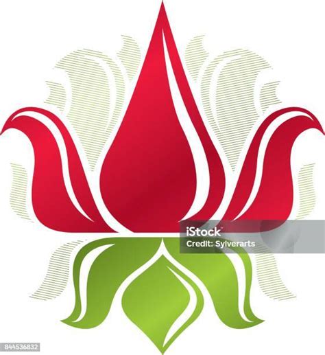 빈티지 전 령 벡터 휘장 릴리 꽃 로얄 기호로 구성 에코 친화적인 제품 아이콘 환경 보호 주제 그림 고풍스런에 대한 스톡 벡터 아트 및 기타 이미지 Istock