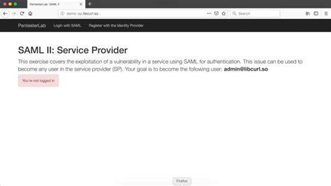 PentesterLab Video SAML II Exploitation