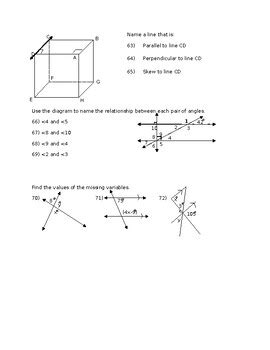 Geometry Final Exam Review Packet With Step By Step Answers TPT