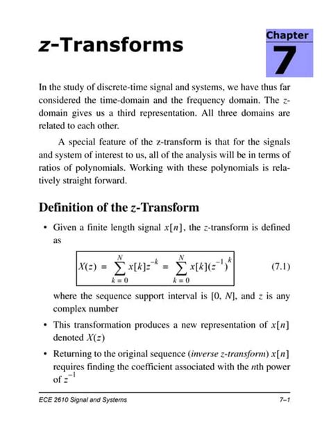 Z Transform Pdf Physics Science