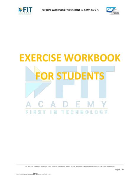 Sap B1 Exercise Workbook Pdf Databases Relational Database
