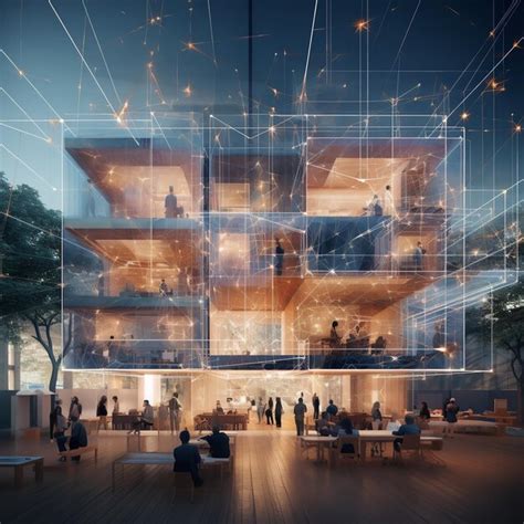 Premium Ai Image 3d Illustration Of An Abstract Polygonal Light Design Of A House Building