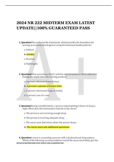 Nr 222 Full Complete Exam Package Complete And Verified 2025 Updated