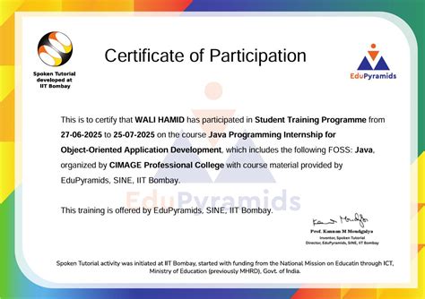 💻🎓 Excited To Share That I Successfully Completed The Java Programming Internship For Object