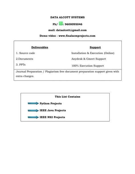Python Ieee Project Titles 2024 2025 Machine Learning Projects