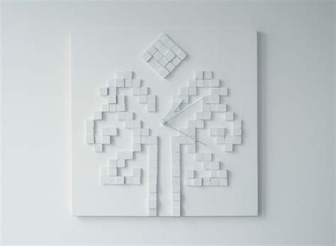 All WHITE Wood Wall Clock The Tree D Wood Etsy