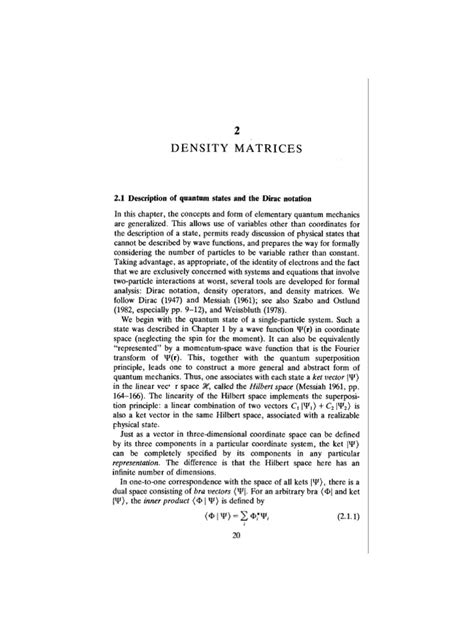 Pdf Parr And Yang Chapter 2 Density Matrices And Hartree Fock Theory