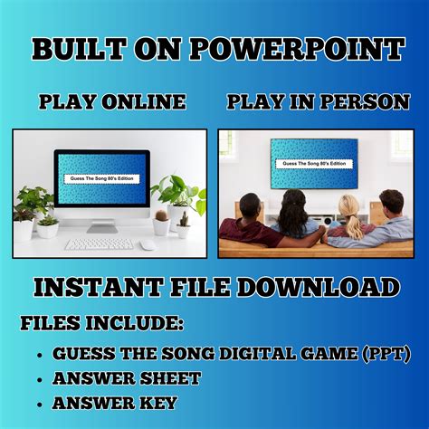 Guess The Song Digital Song Guessing Game 50 Clips Play Online Or
