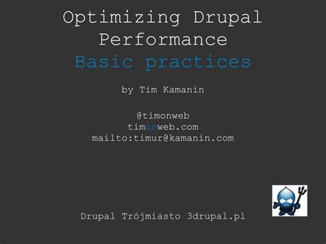Optimizing Drupal Performance English Odp Web Development Internet