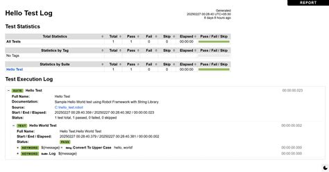 Generate Robot Test Reports Testingdocs