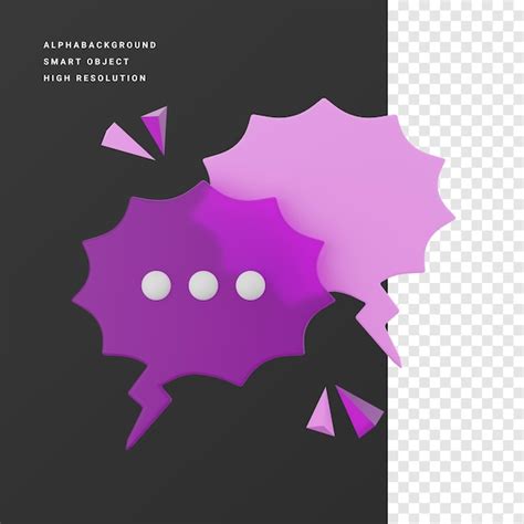 Premium Psd Speech Bubble 3d Icon Illustration