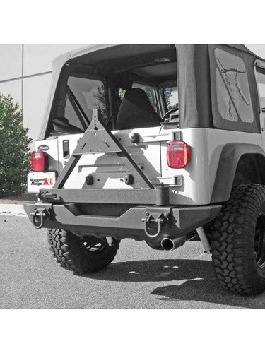 Rugged Ridge Xhd Bumper Tyre Carrier Rear For 76 06 Jeep Cj Wrangler