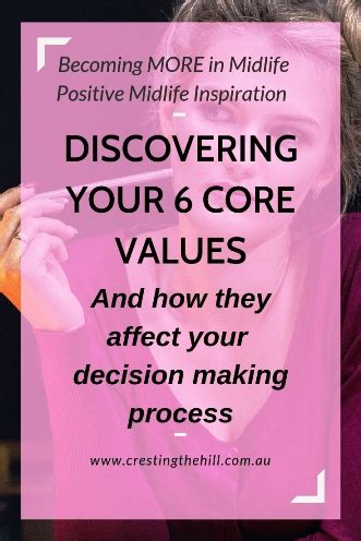 DISCOVERING YOUR CORE VALUES Cresting The Hill