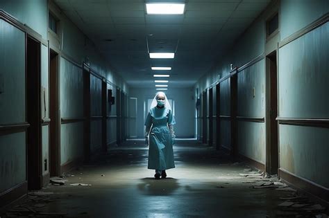 Eerie Haunted Hospital Premium Ai Generated Image
