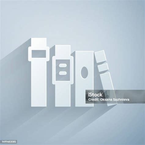 회색 배경에 격리 된 종이 잘라 책 아이콘 종이 아트 스타일 벡터 0명에 대한 스톡 벡터 아트 및 기타 이미지 0명 3차원 형태 공부 Istock