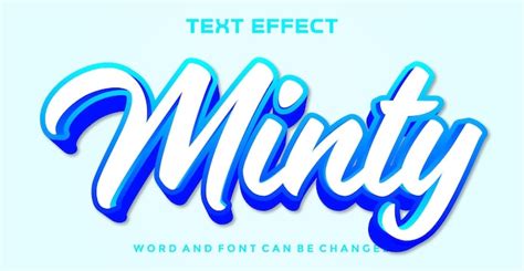 Premium Vector Minty Editable Text Effect
