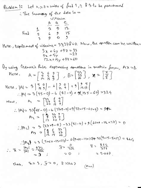 Math Assignment Matrix Pdf