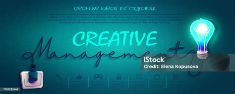 만화 스타일의 크리에이티브 매니저 인포그래픽 색깔이 있는 추상적인 배경에 전선과 소켓이 있는 전구를 태우고 있다 텍스트 이미지가 있는 세련된 벡터 템플릿입니다 콘센트에 대한