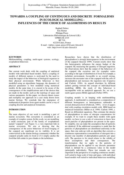 pdf towards a coupling of continuous and discrete formalisms in