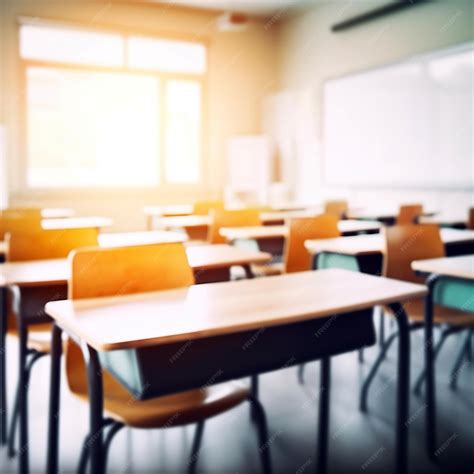 Premium Photo Blurred School Classroom In Blurrred Background