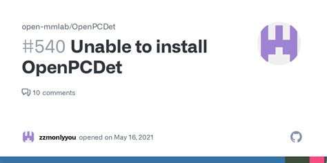 Unable To Install OpenPCDet Issue Open Mmlab OpenPCDet GitHub