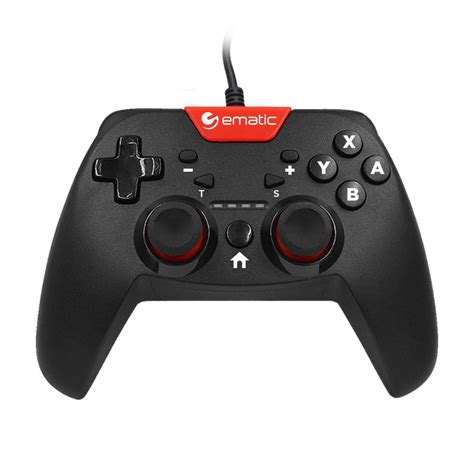 Ematic Nintendo Switch Wired Controller Black Red Nswc012w