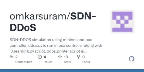 Github Omkarsuramsdn Ddos Sdn Ddos Simulation Using Mininet And Pox