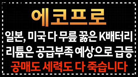 주식 에코프로 에코프로 주가전망 목표가와 함께 투자의 미래를 그려봅시다 Youtube