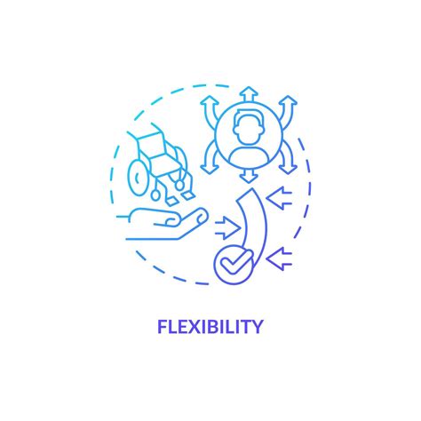 Flexibility Blue Gradient Concept Icon Equal Access Diverse People Inclusive Workplace
