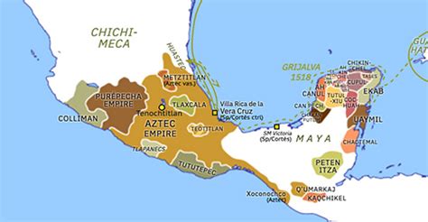Cortés Expedition To Mexico Historical Atlas Of Mexico And Central