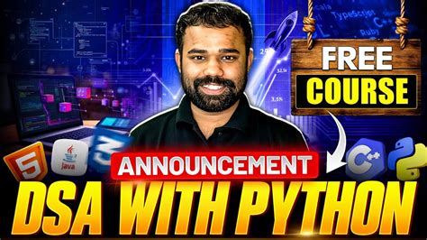 Announcement Dsa In Python Free Course Complete Dsa In Python Youtube
