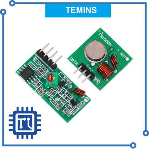 Jual Modul RF 433Mhz Wireless Transmitter And Receiver Kit 5V DC Kota Semarang Temins