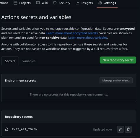 Github Actions での Secret のメモ