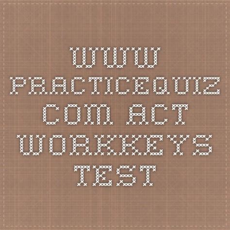 Workkeys Practice Test Printable
