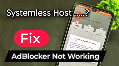 Fix AdAway Not Working On KernelSU Fix AdBlocker Not Working Systemless Hosts Magisk