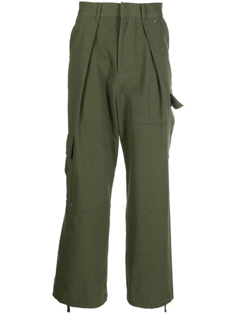 Ader Error Khaki Paneled Cargo Pants Modesens