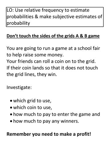 Probability Relative Frequency Estimating Probabilities Circus Game