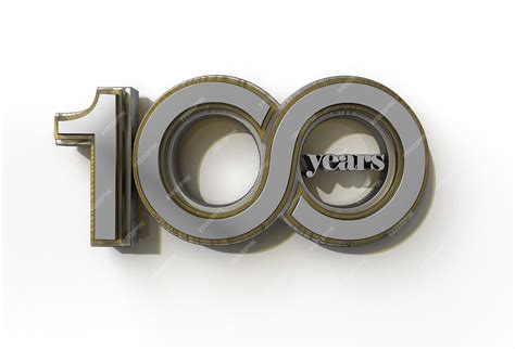 3d 렌더 100주년 기념 펜 도구 생성 클리핑 패스가 포함된 Jpeg Easy To 합성 무료 사진