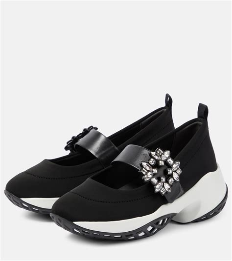Viv Match Embellished Sneakers In Black Roger Vivier Mytheresa