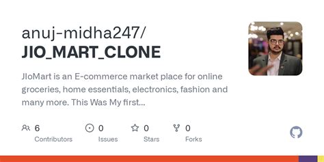 Github Anuj Midha247jiomartclone Jiomart Is An E Commerce Market Place For Online