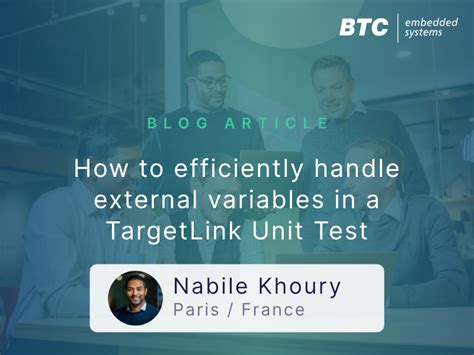 unit test of targetlink code how to handle external variables