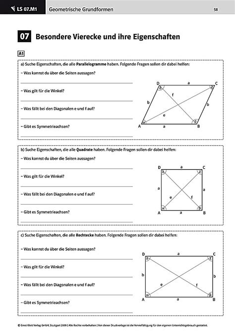 Mathematik Geometrische Grundbegriffe Geometrische Grundformen Kopiervorlagen Buch