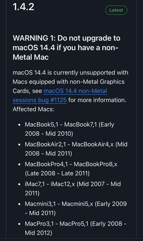 guys i installed macos 14 4 on my macbook pro 2011 with non metal gpu