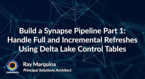 build a synapse pipeline part 1 handle full and incremental refreshes