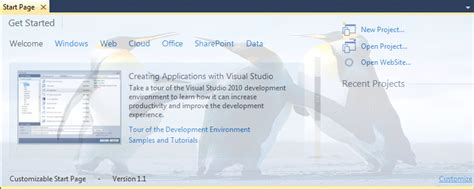 CustomizableStartPage Visual Studio Marketplace