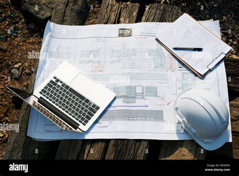 Engineering Workspace Place Of Work Office Concept Stock Photo Alamy